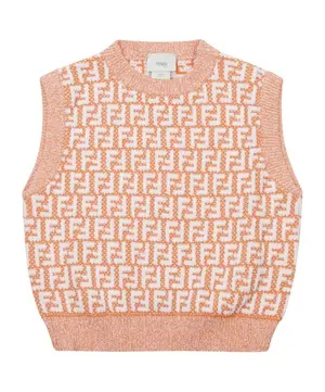 Fendi Ff Logo Knitted Vest