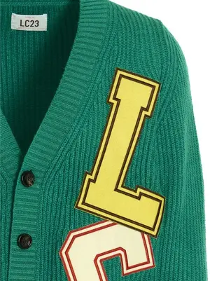 LC23 V-neck Cardigan With Applique Detailing