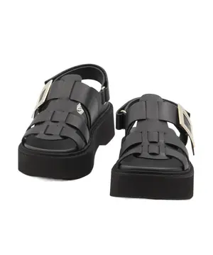ROGER VIVIER Viv Rangers Buckled Platform Sandals