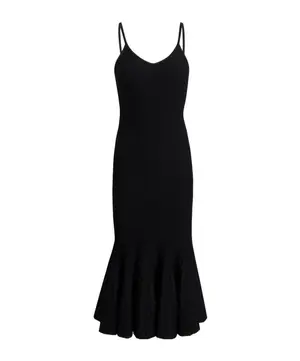 Khaite Queen V-neck Midi Dress