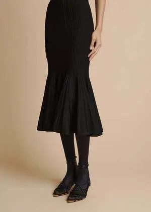 Khaite Queen V-neck Midi Dress