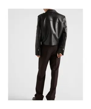 Prada Leather Biker Jacket - Black