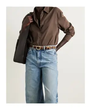 NILI LOTAN Amante" Poplin Shirt - Brown