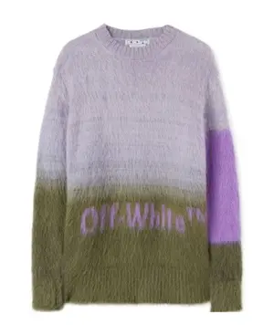 Off-White Colour-block Logo-print Jumper