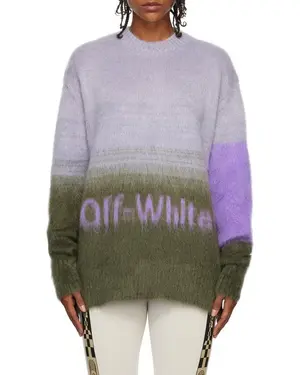 Off-White Colour-block Logo-print Jumper