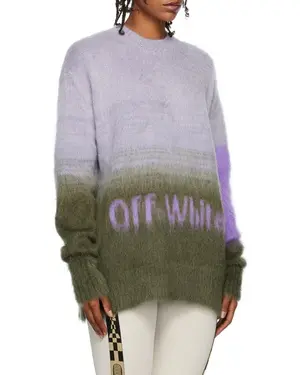 Off-White Colour-block Logo-print Jumper