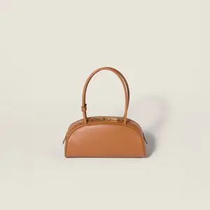 Miu Miu Beau Leather Bag - Cognac