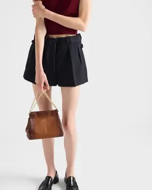 Prada Chevron Pleated Shorts - Blue