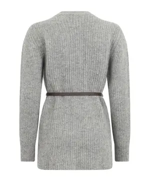 Peserico Embellished V-neck Belted Cardigan
