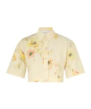 ZIMMERMANN Zimmermann Lightburst Relaxed Cropped Shirt