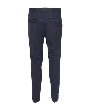 PT TORINO Tailored Straight-leg Trousers With Turn-up Hem - Black