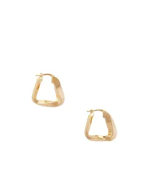 BOTTEGA VENETA Bottega Veneta Small Twist Triangle Hoop Earrings