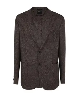 Zegna Single-breasted Twill Blazer - Black