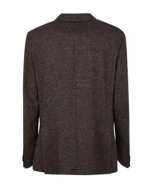 Zegna Single-breasted Twill Blazer - Black
