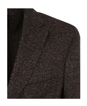 Zegna Single-breasted Twill Blazer - Black