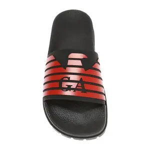 Emporio Armani Logo Texture Upper Sandals