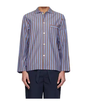 TEKLA Striped Pyjamas Top - Multicolor