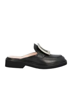 ROGER VIVIER Round Toe Buckled Mules