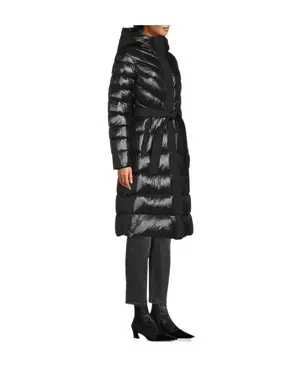 Mackage Coralia Padded Down Coat With Hood And Belt