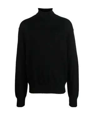 Off-White Roll Neck Long-sleeved Jumper