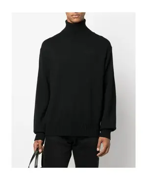 Off-White Roll Neck Long-sleeved Jumper