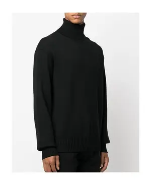 Off-White Roll Neck Long-sleeved Jumper