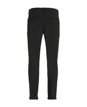 DONDUP Button Detailed Mid-rise Wool-blend Trousers - Black