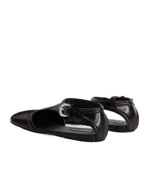 JIL SANDER Round Toe Ankle Strap Sandals