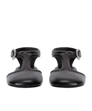 JIL SANDER Round Toe Ankle Strap Sandals