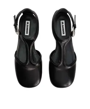 JIL SANDER Round Toe Ankle Strap Sandals