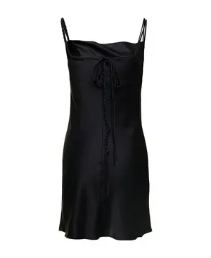 Nanushka Merva Square Neck Satin Mini Dress