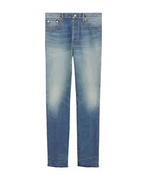 Gucci Logo Patch Straight-leg Jeans