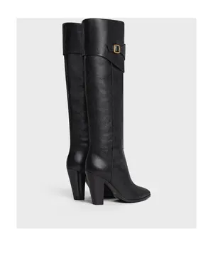 Celine Riding Boots With Triomphe Detail In Calfskin