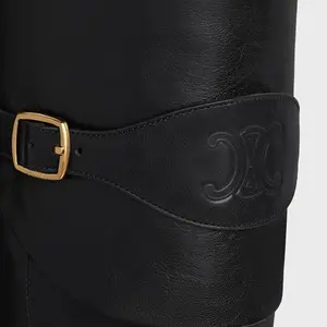 Celine Riding Boots With Triomphe Detail In Calfskin