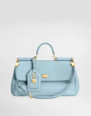 Dolce & Gabbana Sicily Foldover Top Tote Bag - Light Blue