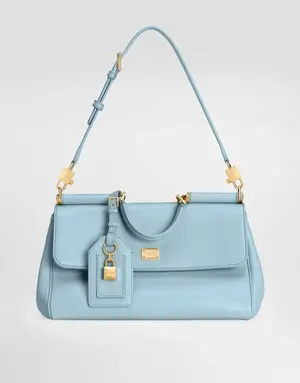 Dolce & Gabbana Sicily Foldover Top Tote Bag - Light Blue