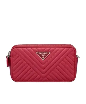 Prada Quilted Shoulder Bag - Red