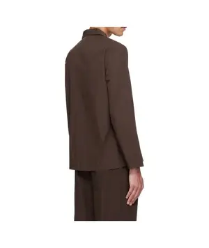 TEKLA Long-sleeved Pajama Shirt - Brown