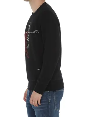 Alexander McQueen Embroidered Skeleton And Wing Sweatshirt