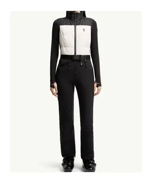 Moncler High Neck Sleeveless Ski Jumpsuit - Black