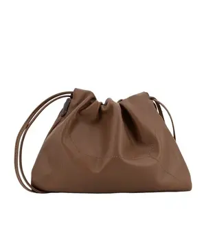 Brunello Cucinelli Drawstring Shoulder Bag - Brown