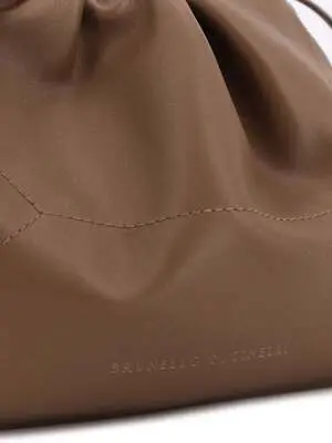 Brunello Cucinelli Drawstring Shoulder Bag - Brown