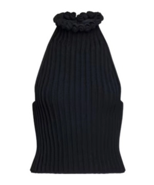Alaïa Halter Neck Knit Top - Black