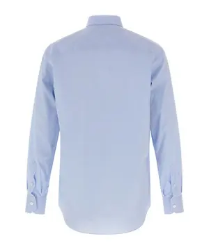 Brioni Long-sleeved Buttoned Shirt - Light Blue