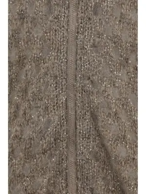 Brunello Cucinelli Dazzling Net Hooded Cardigan