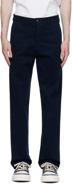 AMI Paris Straight-leg Trousers - Blue