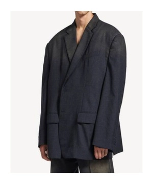 Balenciaga Distressed Detailed Oversized Blazer