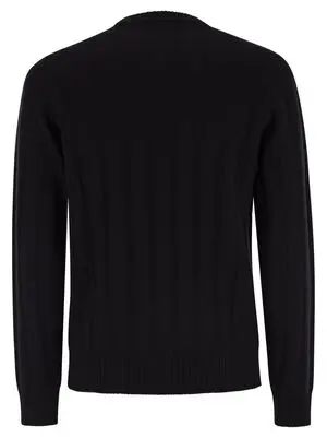 Peserico Ribbed Knit Jumper - Black