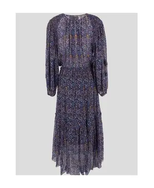 Isabel Marant Étoile Floral Printed Midi Dress - Black