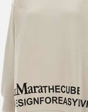 Max Mara Logo Detailed Long-sleeved Hoodie - Beige